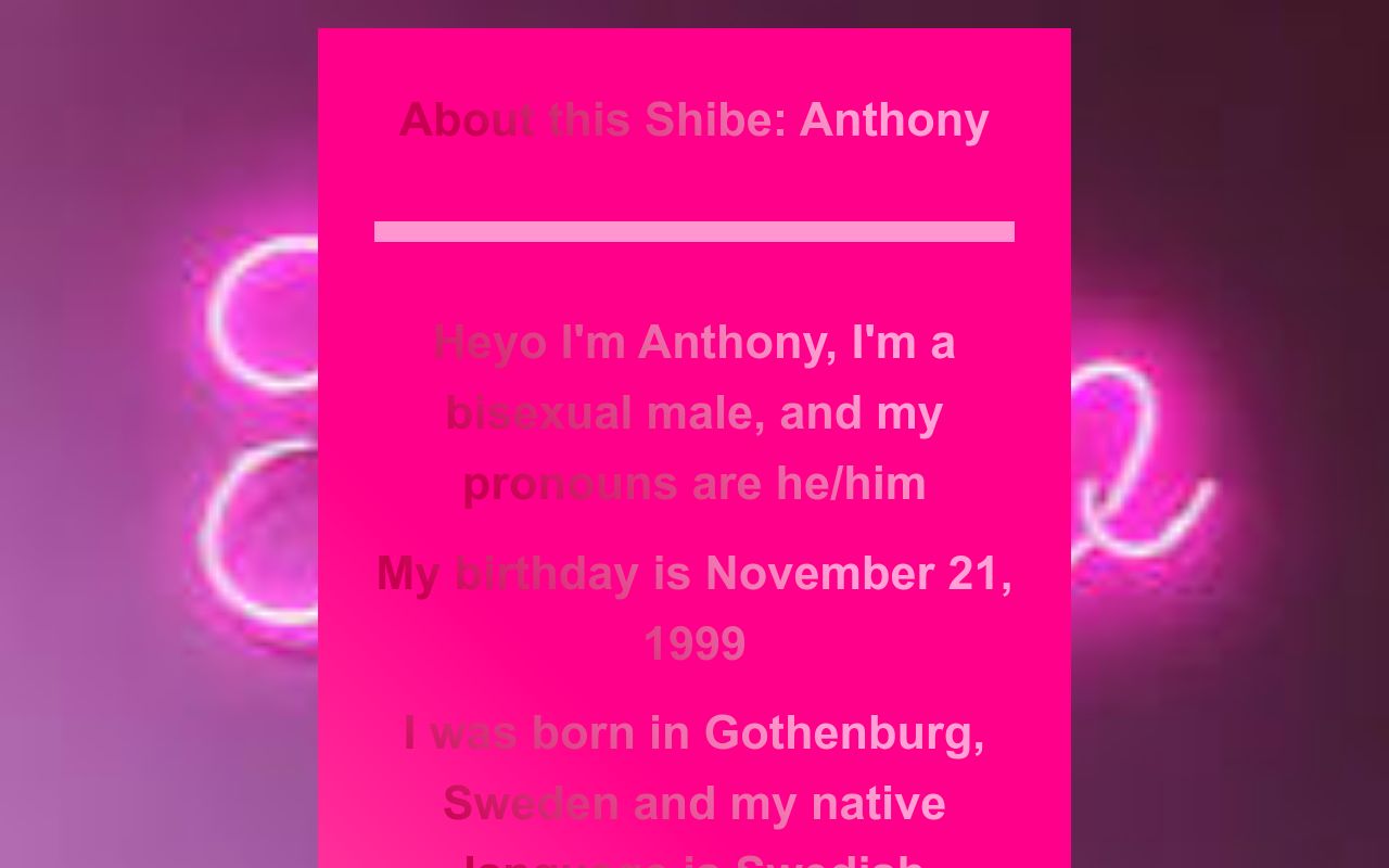 Anthony's card